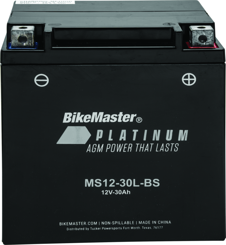 BikeMaster AGM Battery - MS12-30L-BS – Speed Society Garage